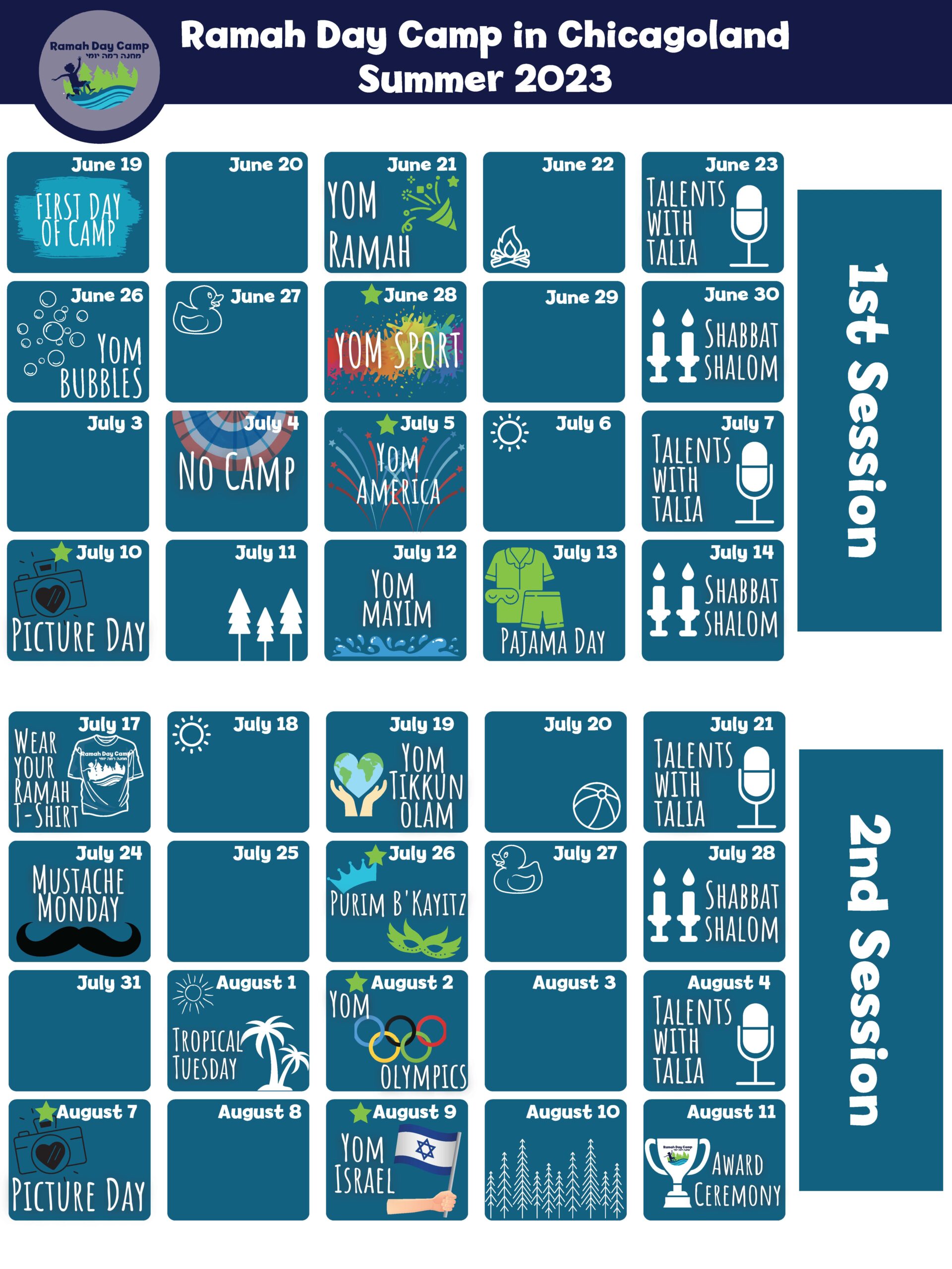 Camp Calendar - Ramah Day Camp